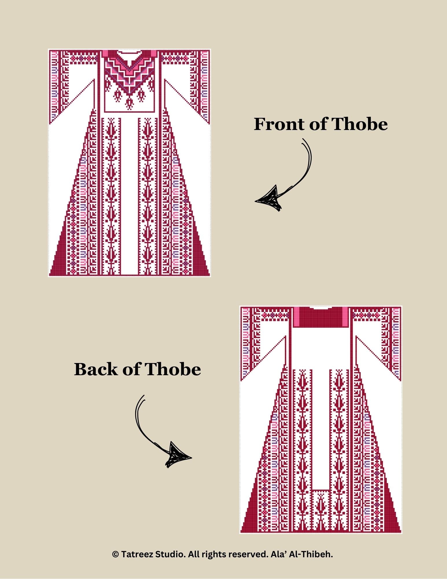 Gaza Thobe Pattern – Tatreez Studio